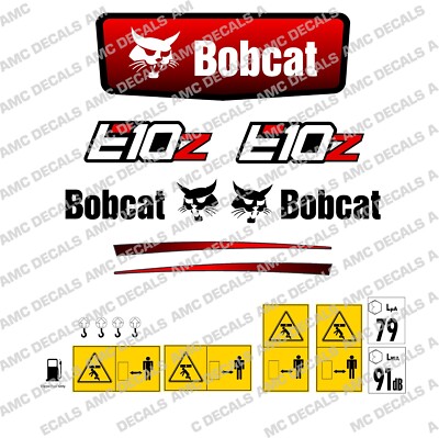 BOBCAT E10Z MINI DIGGER DECAL STICKER SET | eBay UK