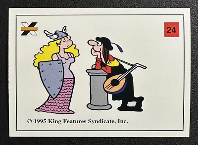 1995 HAGAR THE HORRIBLE #24 HONI, minstrel Comic Strip card Authentix ...