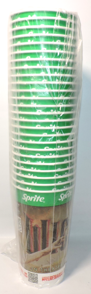 Sleeve of 25 Wicked Sprite 32oz Paper Cups Cinemark Movie Theater ...
