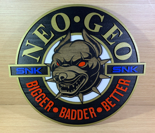 CLEARANCE Poster Logo Neo Geo DOG TAG Custom Holz an der Wand aes mvs ...