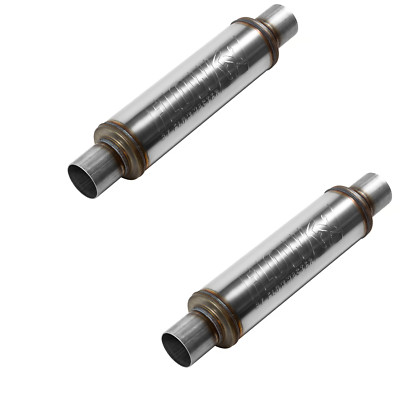 "Flowmaster 2.5"" Straight Through Style Round Body Exhaust Muffler 2 ...