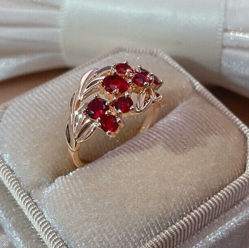 585 Rolled gold Natural Ruby 3.4 gr women's ring size : 9 | eBay