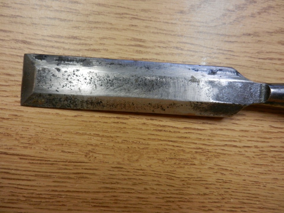 10" Buck Brothers 1" Beveled Chisel W/ Red Plastic Grip Handle Used | eBay