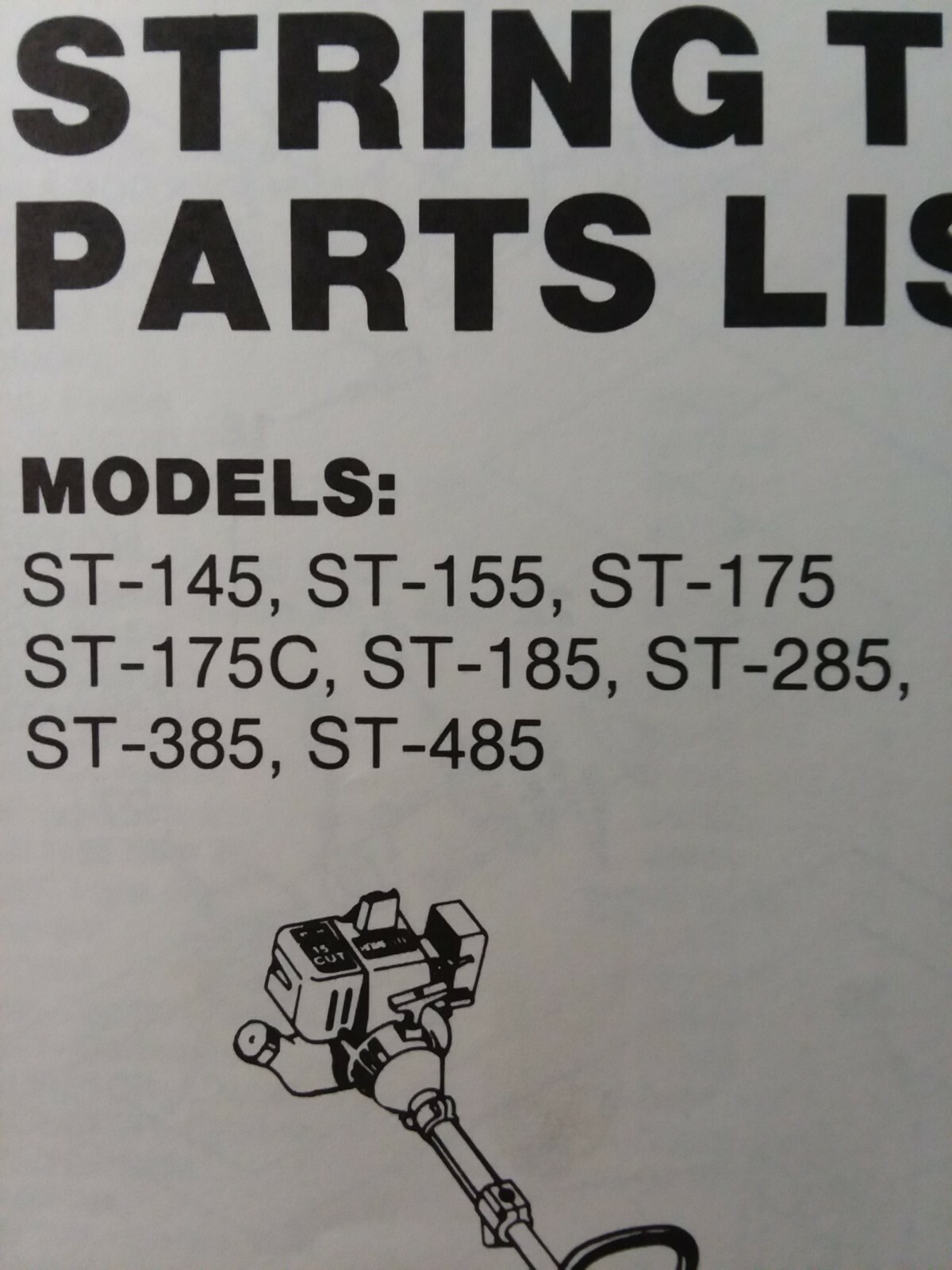 Homelite Gas String Trimmer ST 145 155 175 175c 185 285 385 485 Parts ...