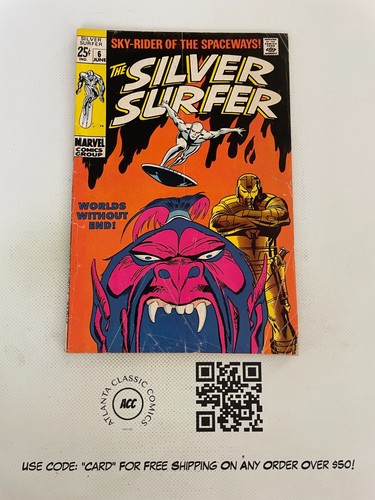 Silver Surfer # 6 VG/FN Marvel Comic Book Fantastic Four Galactus ...