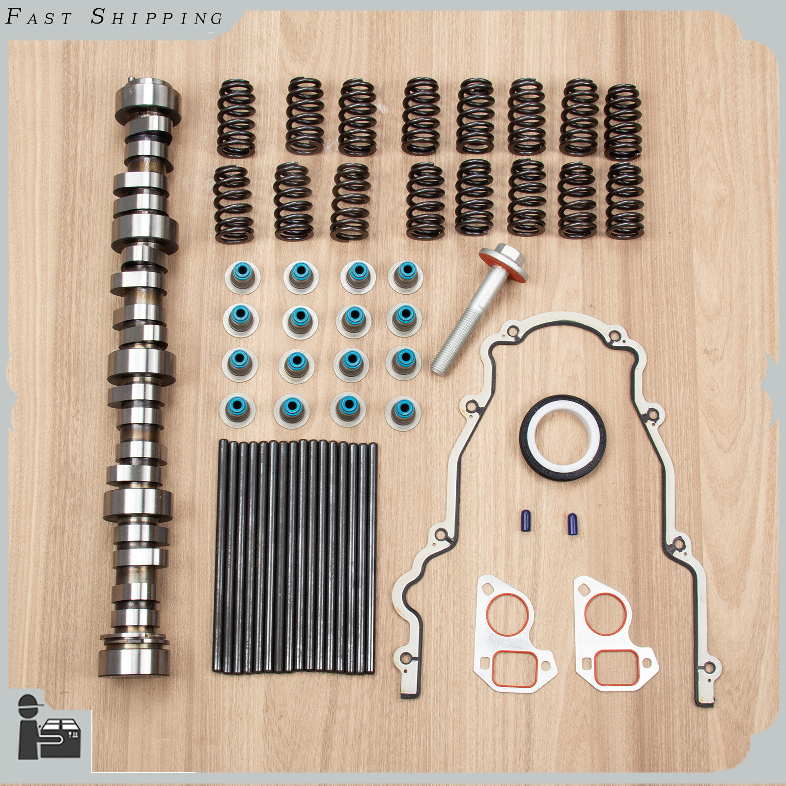 E1840-P Sloppy Stage 2 Camshaft Kit For 99-13 Chevy LS1 4.8 5.3 6.0 6.2 ...