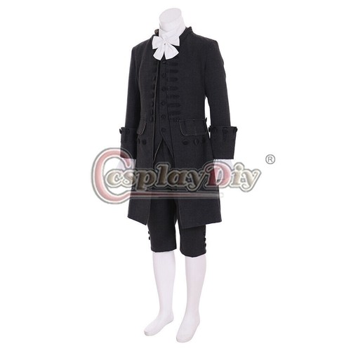 18th Century British Mens Black Cosplay Costume Antoinette Baroque ...
