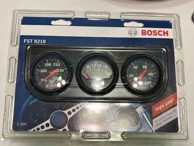 New Sealed Bosch Style Line 2" Triple Gauge Kit (Black) FST8218 | eBay