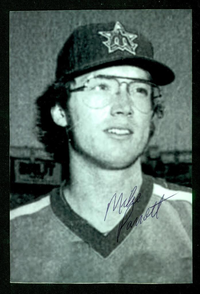 #1176, 4" x 6" Photo Card, Signed-Autographed, Mike Parrott, Mariners ...