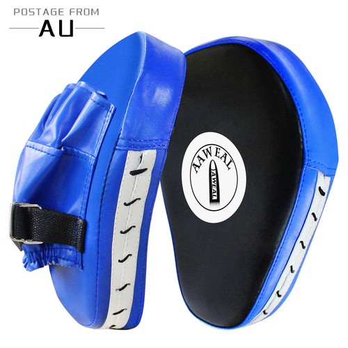 Boxing Strike Kick Shield Focus Pads MMA Muay Thai Punch Mitts 2 x ...