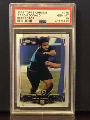 2014 Topps Chrome #175 Aaron Donald RC Rookie Refractor PSA 10 | eBay