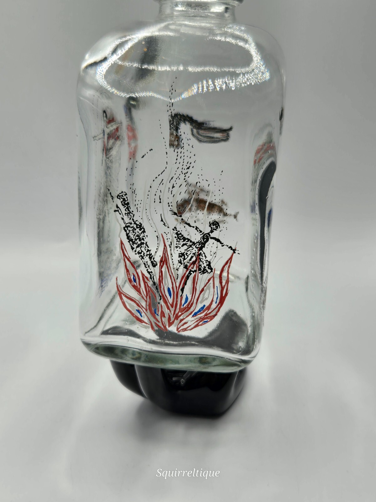 1980s HOLMEGAARD H.C. Andersen The Staunch Tin Soldier Decanter Bottle ...