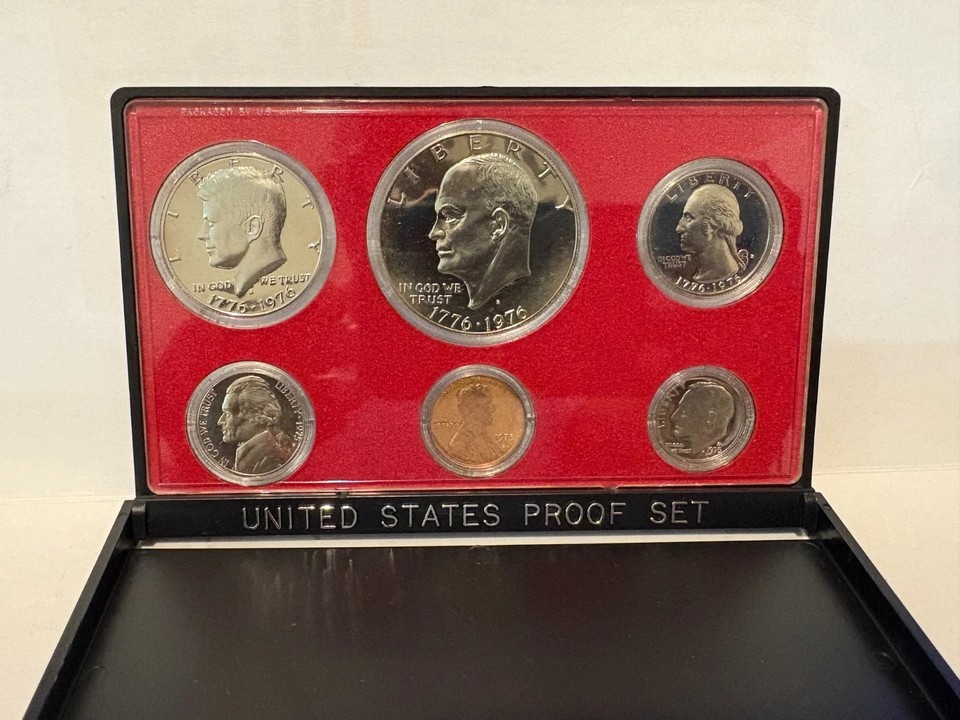 1975 S Proof Set Original Box 6 Coins US Mint In Original Government ...