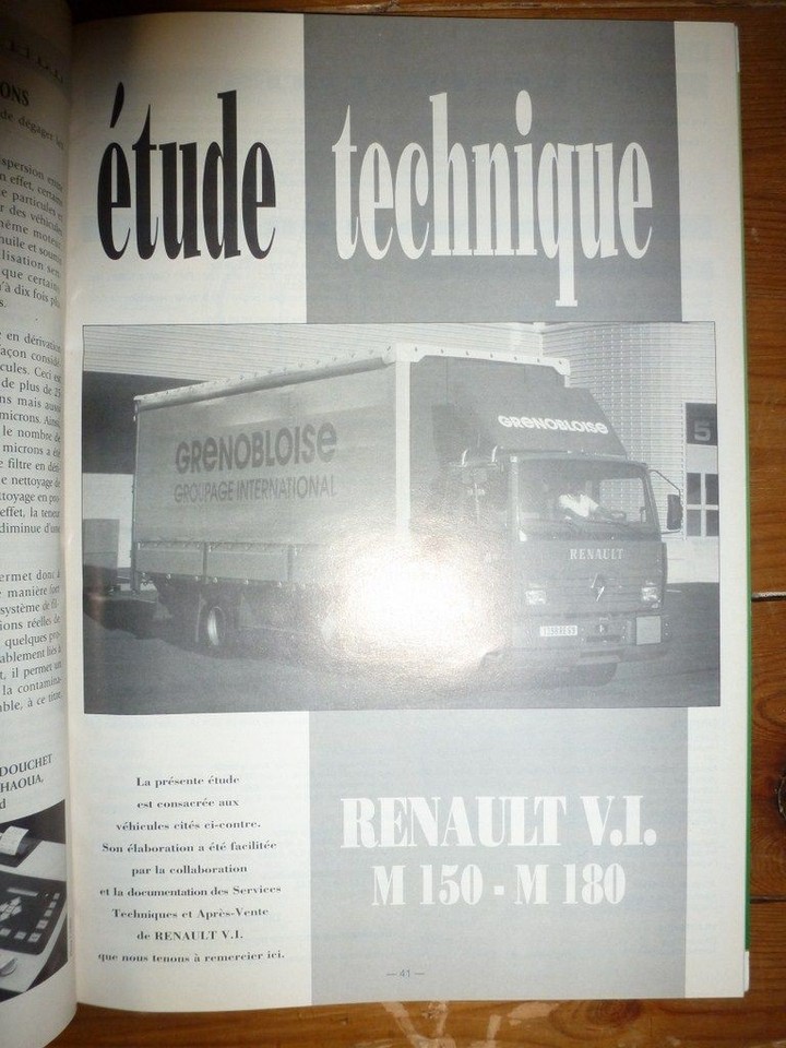 M150 M180 Midliner -Revue Technique PL Renault Etat - NEUVE PORT Reduit ...