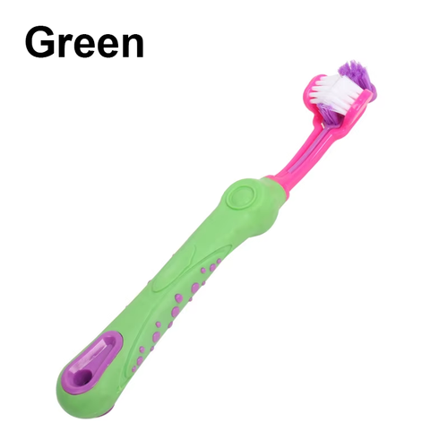 Three Sided Pet Toothbrush Multi-Angle Toothbrush Cleaning Dog Cat ...