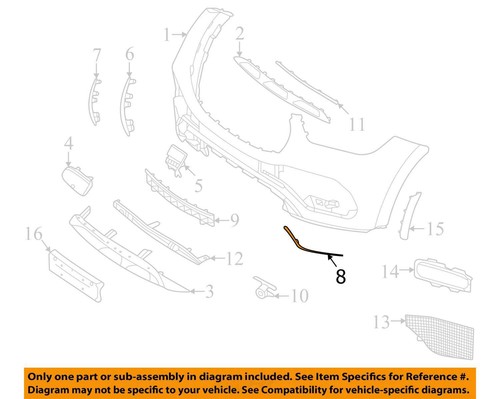 MERCEDES OEM 20-23 GLE350 Bumper Components-Lower Trim 1678856903 | eBay