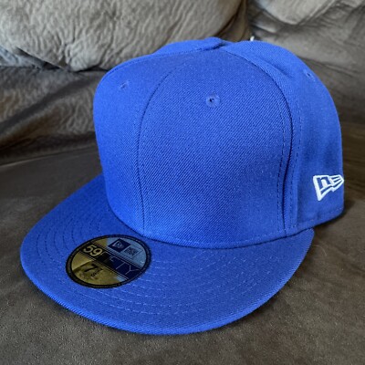 NEW Blank Royal Blue New Era Fitted Hat Cap 59Fifty Size 7 7/8 | eBay