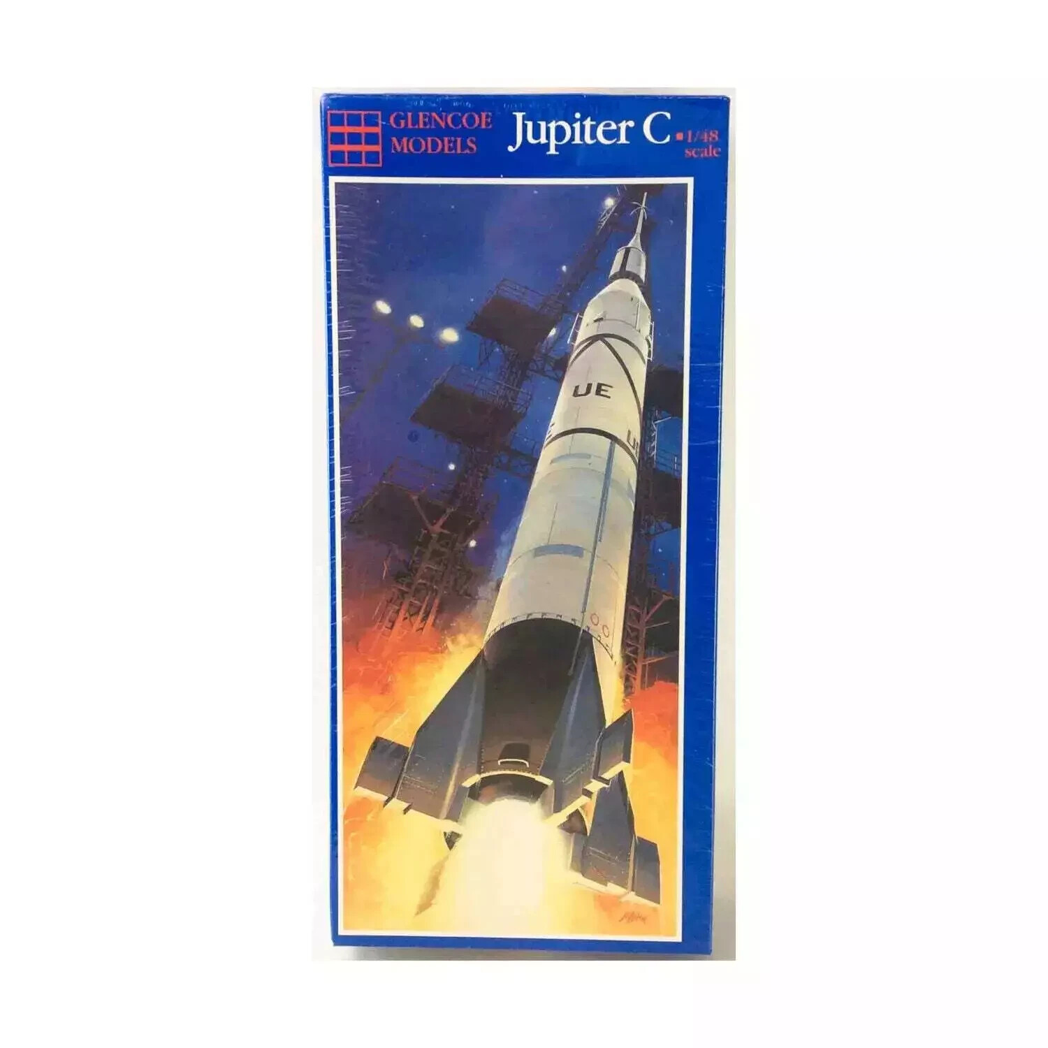 VINTAGE Glencoe Model US Jupiter C Rocket 1:48 SCALE KIT #05103~NEW ...