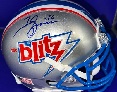 TIM SPENCER CHICAGO BLITZ USFL SCHUTT SIGNED MINI HELMET | eBay