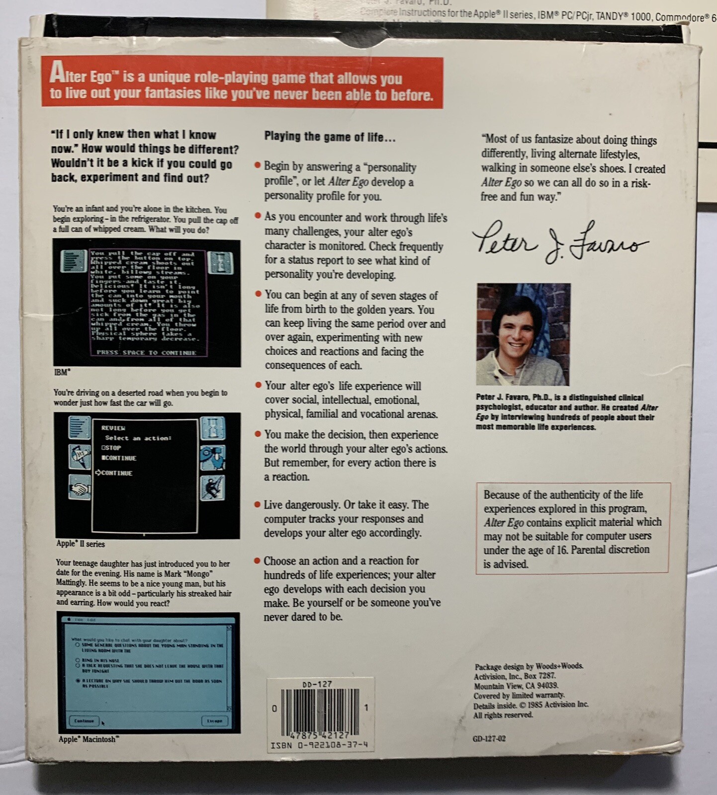 Commodore 64 C64 128 Alter Ego Male Version Activision Disks Game ...