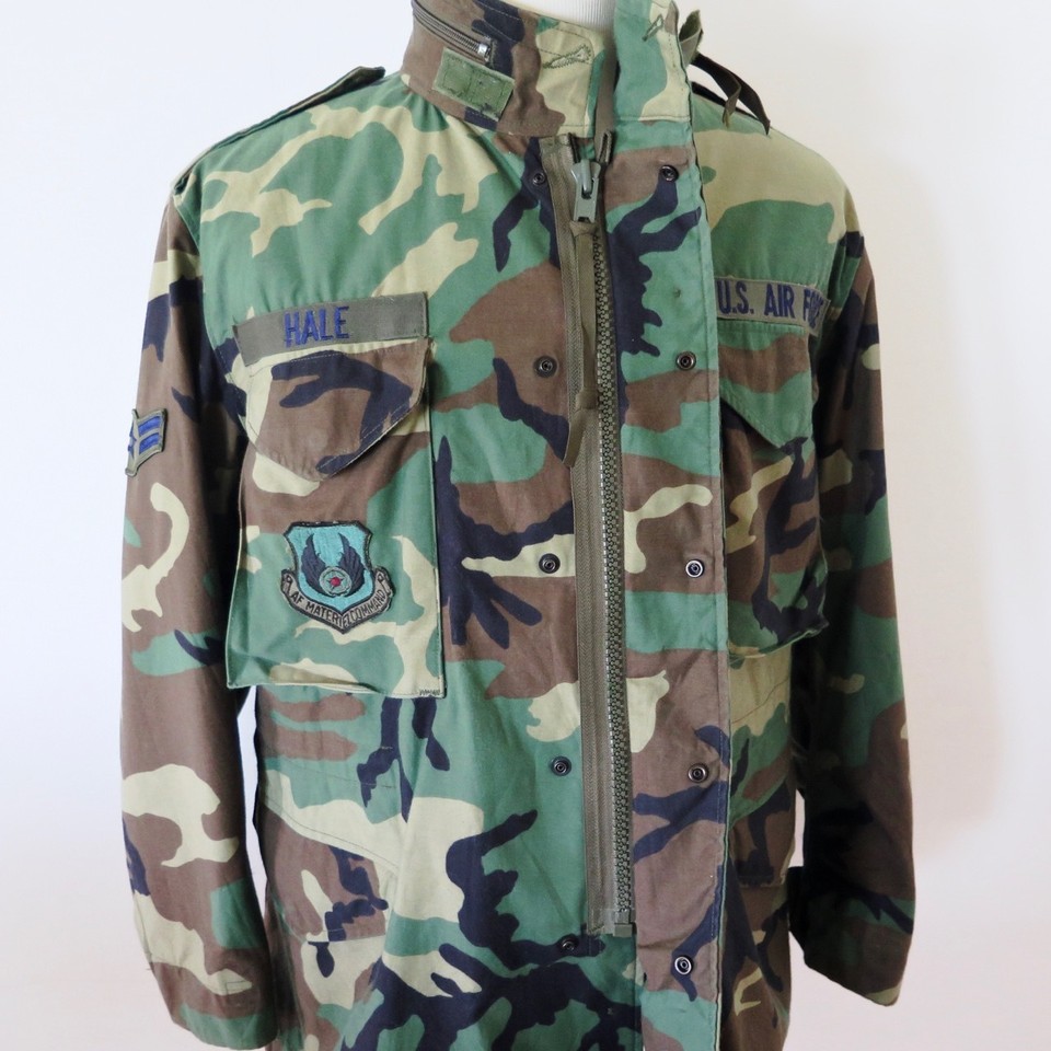 VINTAGE M-65 M65 FIELD JACKET CAMO WOODLAND 1999 USAF US AIR FORCE ...