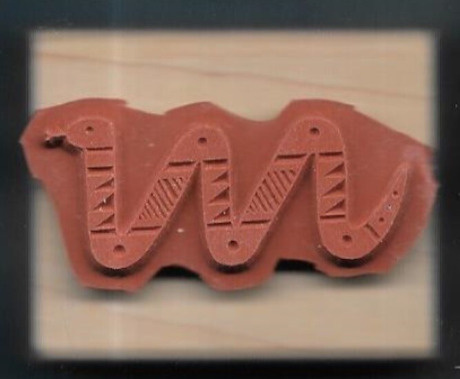 SNAKE Rattlesnake Desert Reptile Design Ancient Art Stampin' Up! RUBBER ...