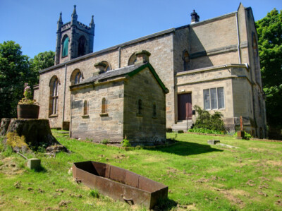 Photo 6x4 Cadder: Parish Church, watchhouse and iron mortsafe Cadder ...
