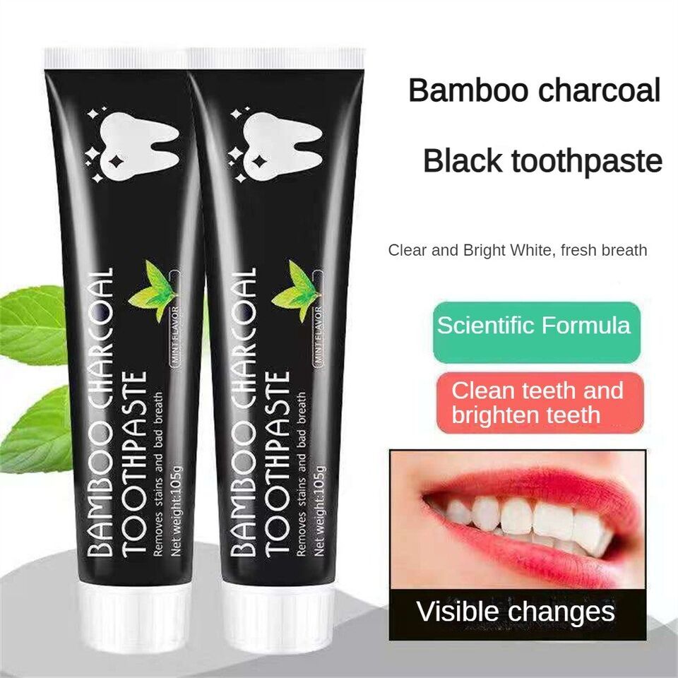 FLUORIDE FREE MINT TOOTHPASTE Natural Bamboo Activated Charcoal Teeth ...