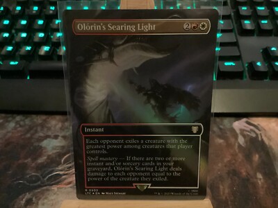 MTG - Magic the Gathering Card - Foil Borderless Olorin's Searing Light ...