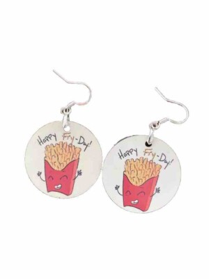 Cute Pun earrings- Dangle Drop- Happy Friday - Inspirational Humour ...