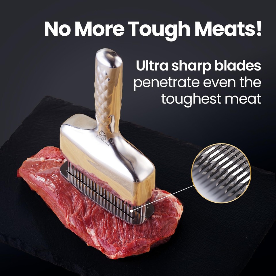 Meat Tenderizer Tool – Hassle Free Extra Long Handle Rustproof One ...