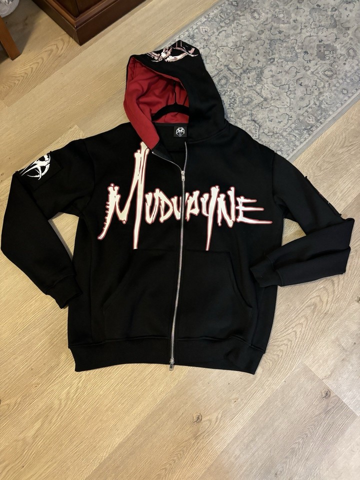 MUDVAYNE 2024 Concert Zip Hoodie Size Small Megadeth Tour Patch Sewn ...