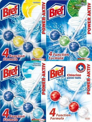 Henkel Bref WC Power Aktiv 4pack Toilet Bowl Cleaner(Lemon Pine Ocean ...