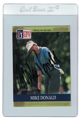 MIKE DONALD Signed 1990 PRO SET Golf Card #28 PGA Tour Georgia Southern ...