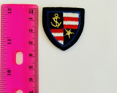 Crest Shield Patch Embroidered Patch Nautical Anchor Flag | eBay