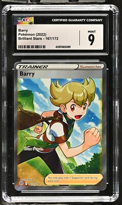 CGC Graded 9 Mint Barry 167/172 Brilliant Stars Pokemon Card | eBay