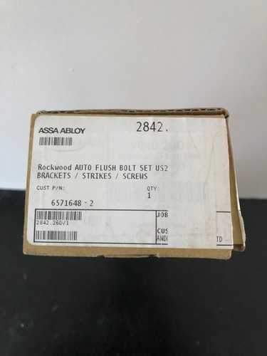 NEW Rockwood Assa Abloy 2842 26D Auto Flush Bolt US26D FREE SHIPPING NEW Rockwood Assa Abloy 2842 26D Auto Flush Bolt US26D FREE SHIPPING