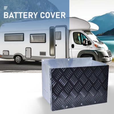 Sturdy Galvanized Caravan Battery Box Set Trailer Boat Spare Part Mount ...