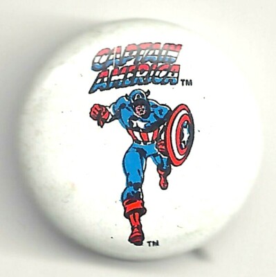 CLASSIC 1976 Captain America Pin Marvel Comics pinback | eBay