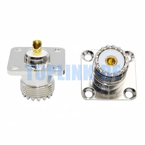 1pcs UHF Female SO-239 Panel Chassis Mount Flange Mount Solder Cup RF ...
