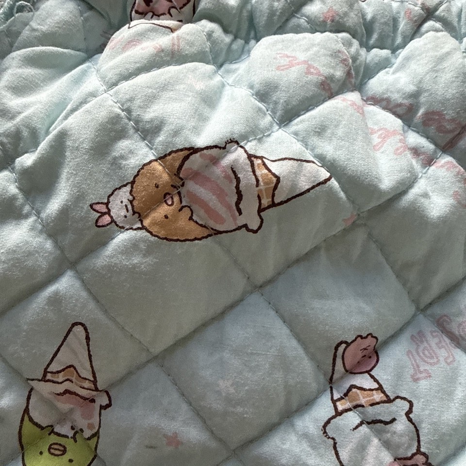 Sumikkogurashi Ice Cream Quilted Drawstring Backpack 14x11” San-X Japan ...