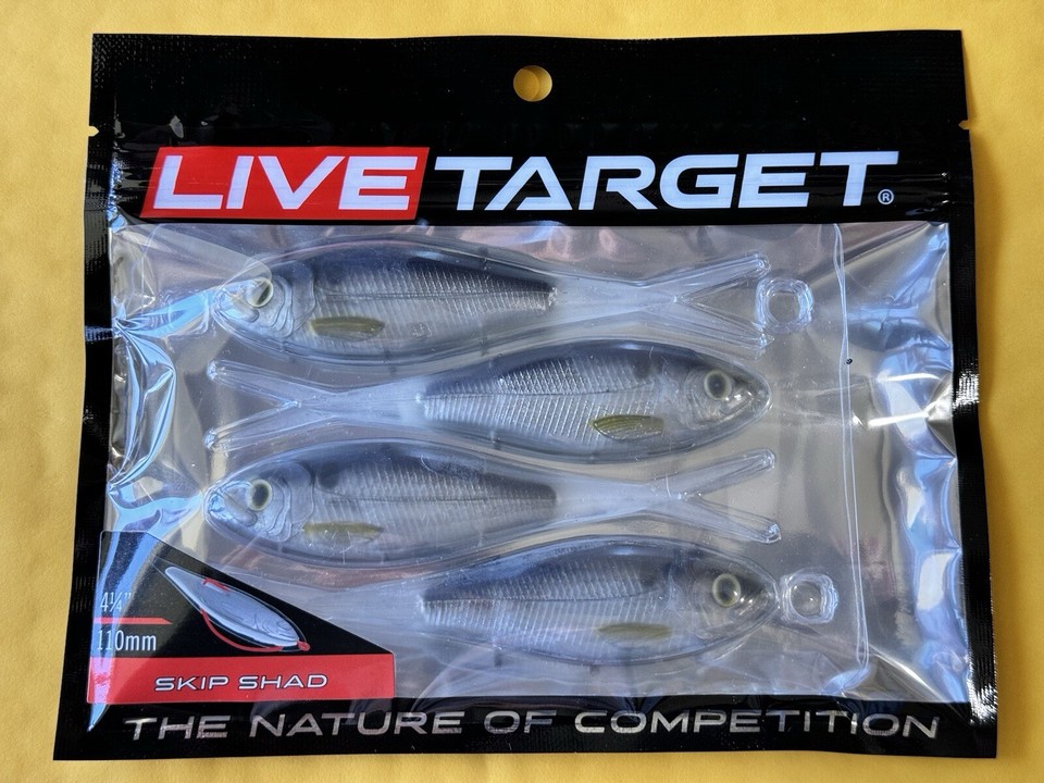 Live Target Skip Shad 4 1/2” Silver/Smoke | eBay