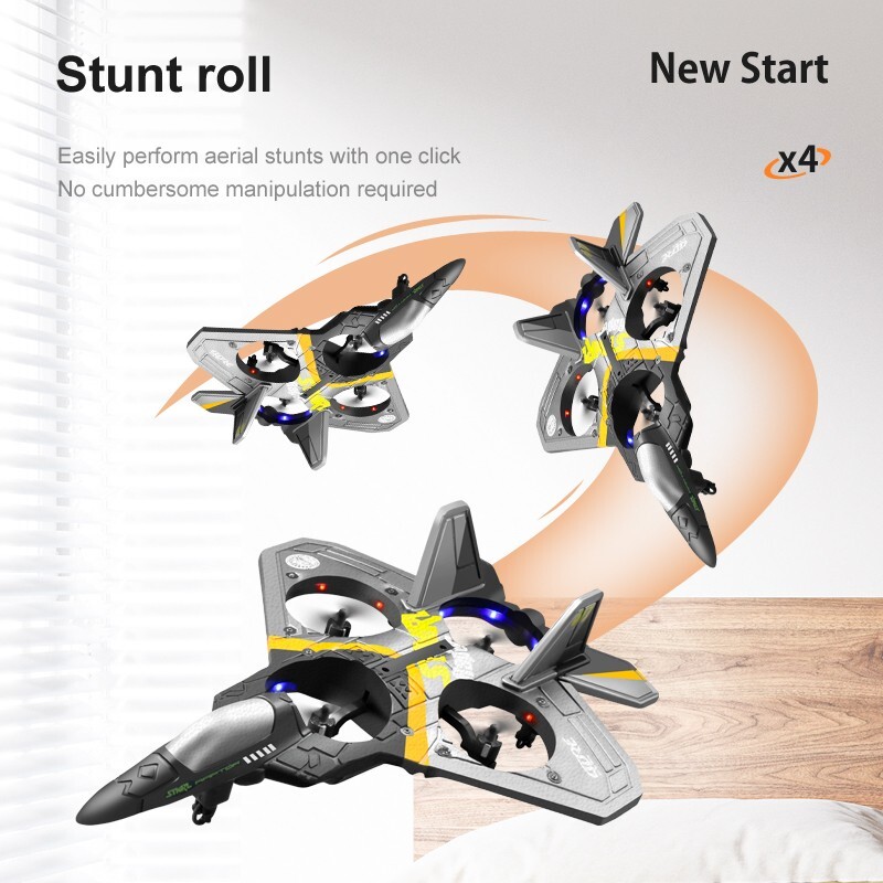 RC PLANE V17 Gravity Sensing Radio Control Jet Aircraft Drone Toy For ...
