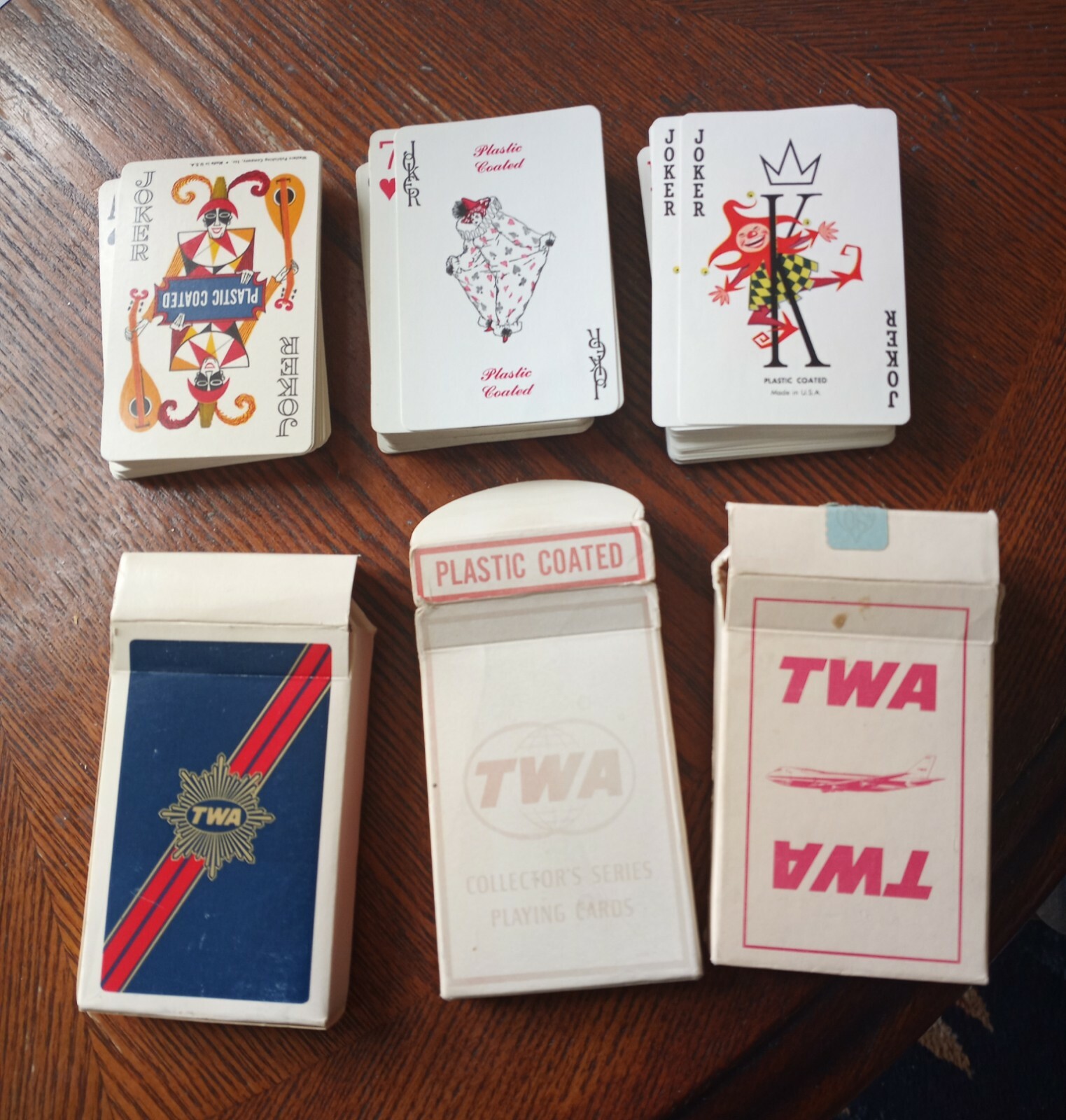 3 Vintage TWA Playing Cards Trans World Airlines playing cards | eBay