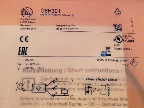 1PC NEW FOR O6H301 proximity switch | eBay