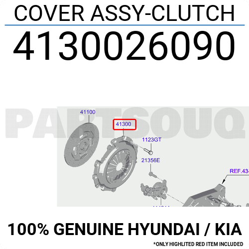 4130026090 Genuine Hyundai / KIA COVER ASSY-CLUTCH | eBay