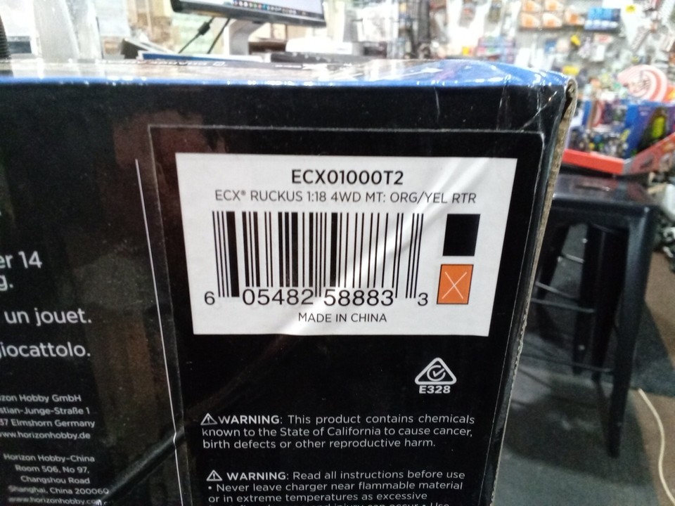 ECX 1/18 Ruckus 4WD Brushed Monster Truck RTR Orange ECX01000T2 | eBay