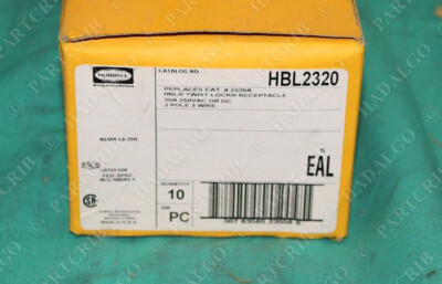 Hubbell HBL2320 Twist-Lock Receptacle 20A 250V AC/DC 2Poles NEW | eBay