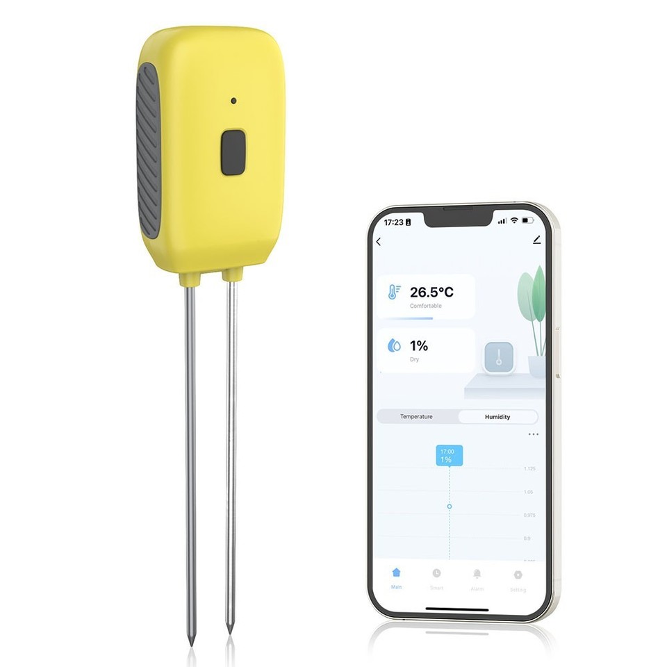 For Smart Soil Moisture and Temperature Sensor for Indoor and Outdoor ...