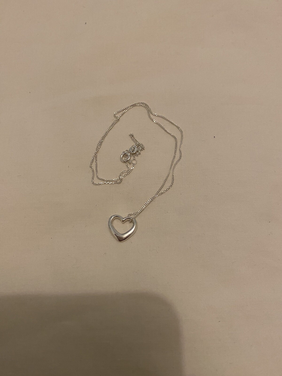 Sterling Silver Love Heart Necklace From Bevilles. | eBay Australia